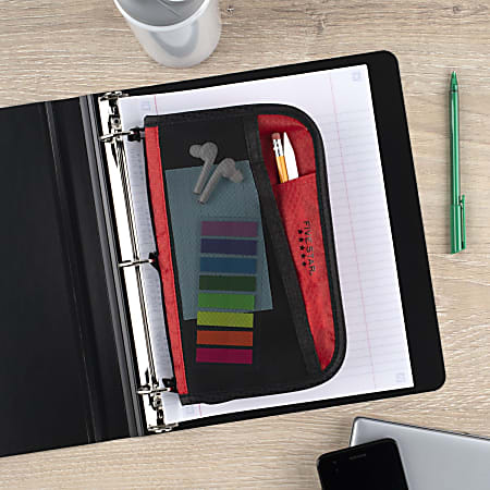 Five Star Multi Pocket Pencil Pouch 9 12 x 6 12 Assorted - Office Depot
