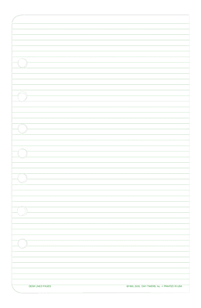 Day-Timer® Lined Notes Refill Pages, Desk Size, 5-1/2" x 8-1/2", White ...