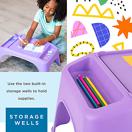 LapGear Turtle Table Kids Activity Lap Desk Tray Purple - Office Depot