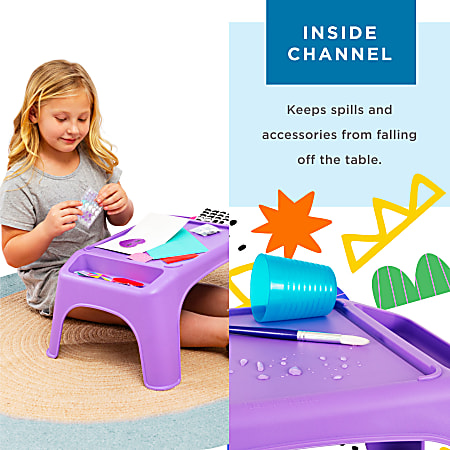LapGear Turtle Table Kids Activity Lap Desk Tray Purple - Office Depot