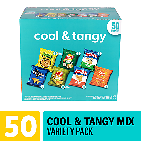 Frito Lay Cool And Tangy Mix Variety Pack 1 Oz Total Qty 50 - Office Depot