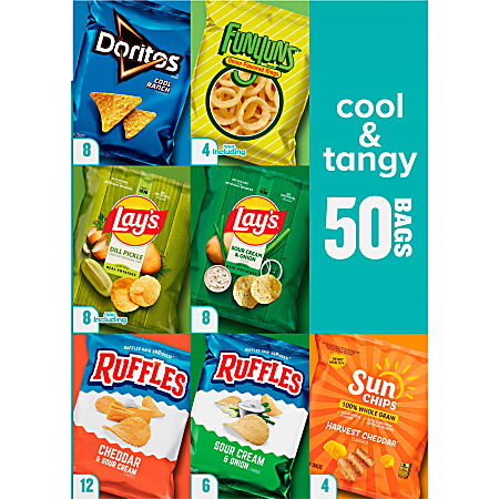 Frito Lay Cool And Tangy Mix Variety Pack 1 Oz Total Qty 50 - Office Depot