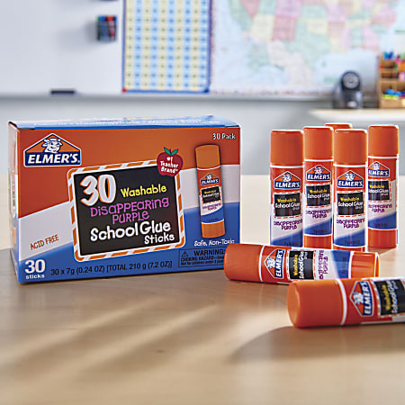 Elmers Glue Stick Classroom Pack Purple Box Of 30 - Office Depot