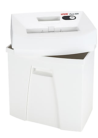 HSM Pure 220 Strip Cut Shredder Strip Cut 13 15 Per Pass 5.3 gal Waste ...