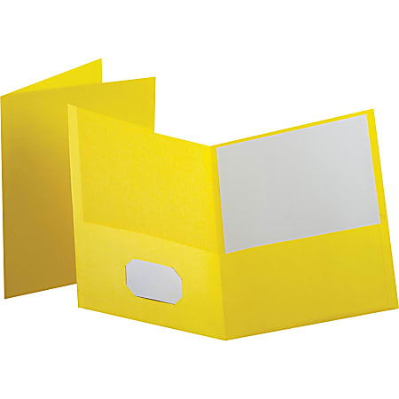 Esselte Letter Size Twin Pocket Report Covers Yellow Box Of 25 - Office ...