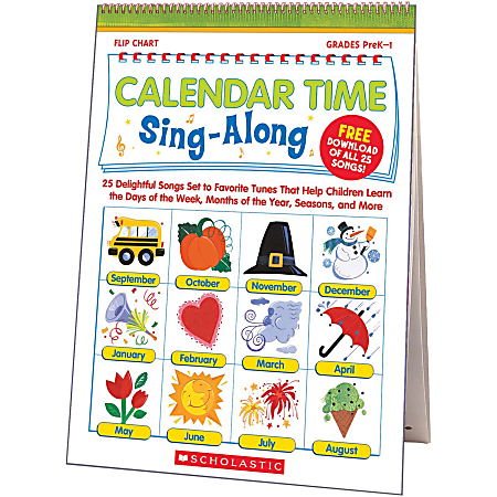 Scholastic Flip ChartCD Calendar Time - Office Depot
