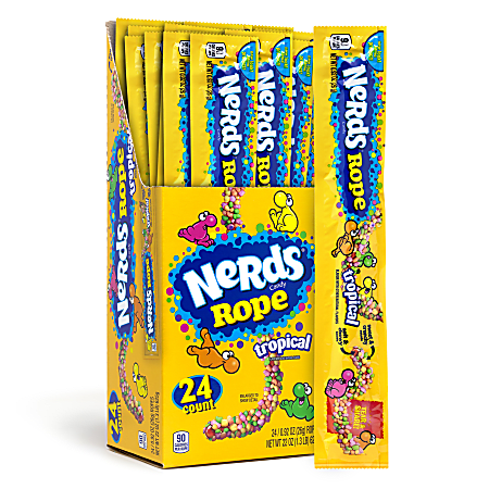 Nerds Rope Tropical Pack Of 24 Ropes - Office Depot