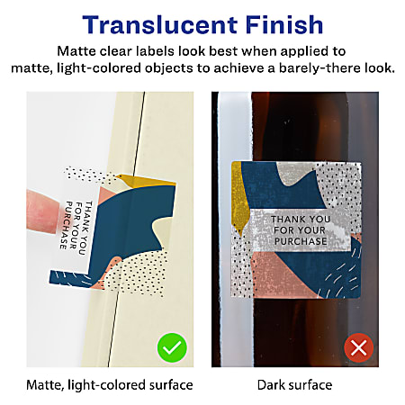 Avery Permanent Labels With Sure Feed 94101 CMF25 Square 3 x 3 Matte ...