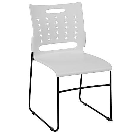Flash Furniture Sled Base Stacking Chair With Handle And Air Vent Back ...