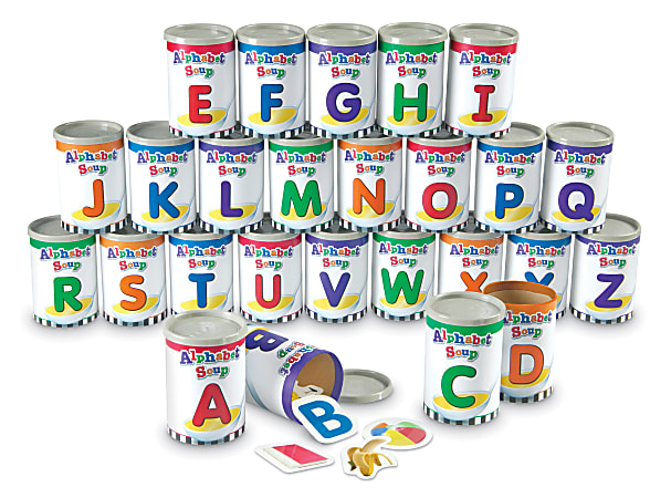 Learning Resources Alphabet Soup Sorters 3 x 4 14 Multicolor Pre K ...