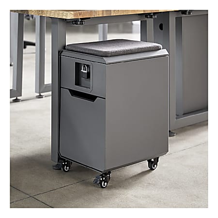 Vari Locker Seat 16 D Vertical Mobile File Cabinet Gray Delivery ...