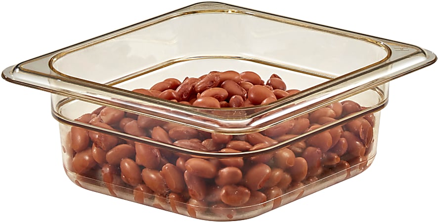 Cambro H Pan High Heat GN 16 Food Pans 2 H x 6 38 W x 6 1516 D Amber ...