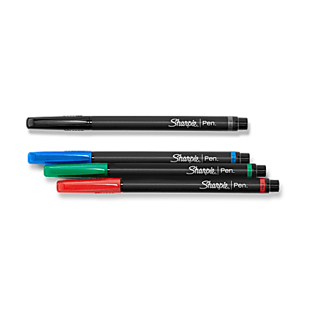 Sharpie Fine Point Pens Fine Point 0.4 mm Black Barrels Assorted Ink ...