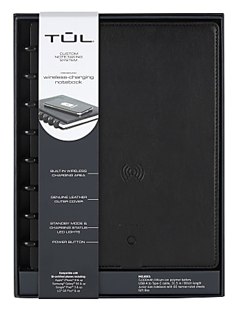 TUL Wireless Charging Discbound Notebook Leather Cover Junior Size ...