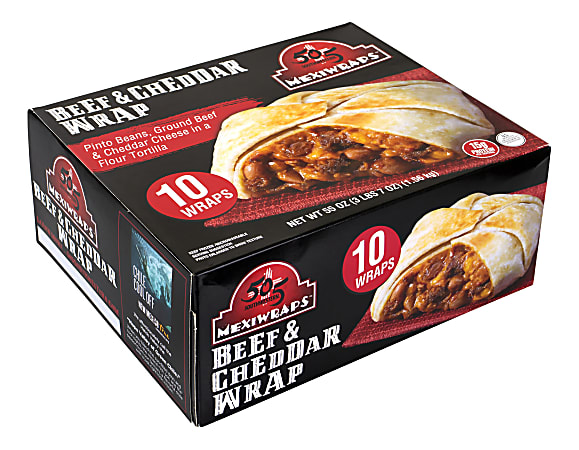 505 Southwestern Beef Cheddar Wraps Box Of 10 Wraps - Office Depot