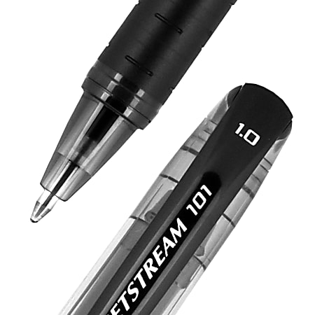 uniball Jetstream 101 Rollerball Pens Medium Point 1.0mm Black Barrel ...