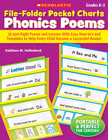 Scholastic File Folder Pocket Charts Phonics Poems - Office Depot