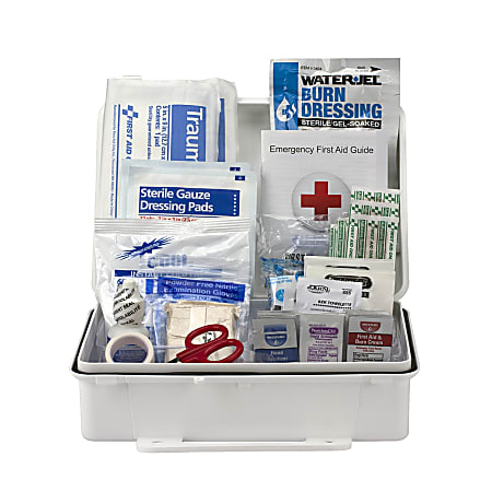 First Aid Only 25 Person Plastic First Aid Kit 7 H x 10 W x 3 D Kit Of ...