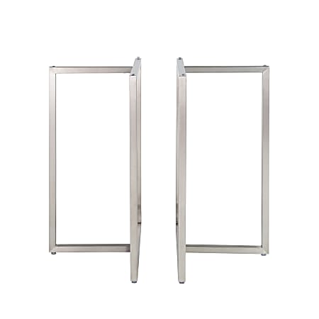 Eurostyle Legend Dining Table Bases 29 H x 24 W x 13 12 D Brushed ...