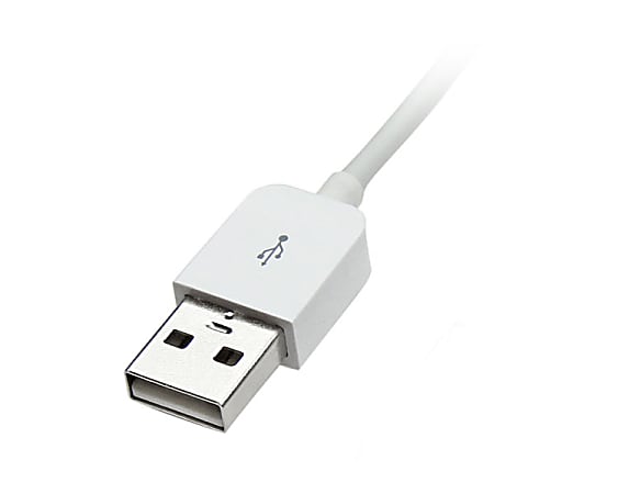 StarTech.com 1m 3 ft Right Angle Apple 30 pin Dock Connector to USB ...
