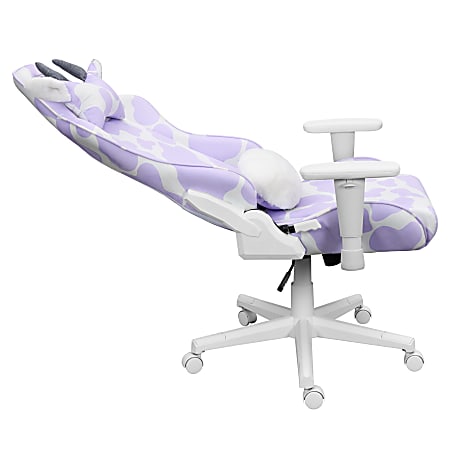 Techni Sport Cow Series Ergonomic Fabric Computer Gaming Chair Lavender ...