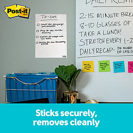 Post it Dry Erase Sheets 7 in x 11.3 in 1 Pack 3 SheetsPack White ...