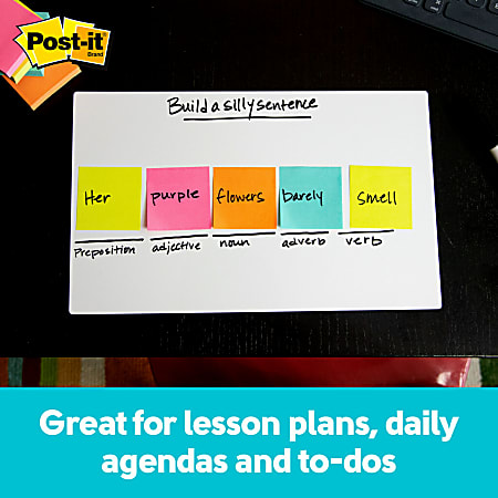 Post it Dry Erase Sheets 7 in x 11.3 in 1 Pack 3 SheetsPack White ...