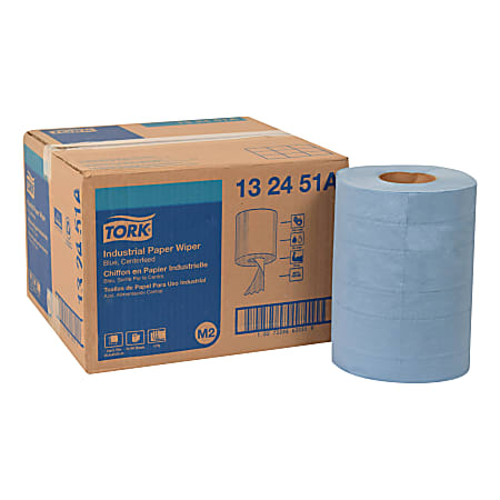Tork Industrial 4 Ply Paper Wipers 10 x 15 34 Blue 190 Wipers Per Roll ...