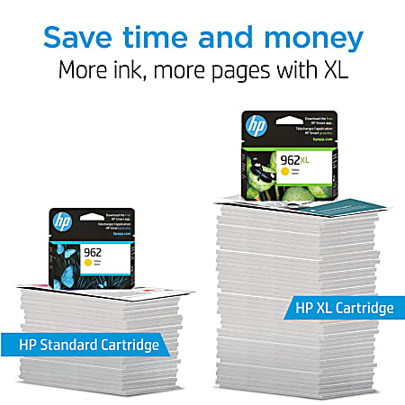 HP 962XL Yellow High Yield Ink Cartridge 3JA02AN - Office Depot