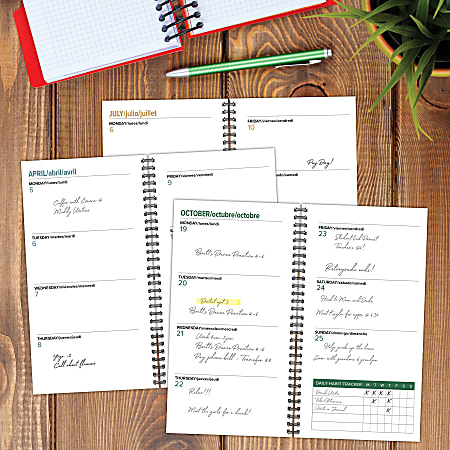 Willow Creek Press Academic WeeklyMonthly Spiral Planner 3 12 x 6 12 ...