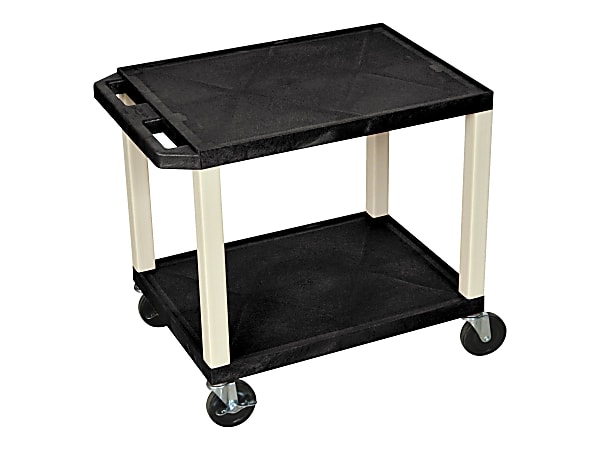 H. Wilson 26 Plastic Utility Cart 26 H x 24 W x 18 D Black - Office Depot