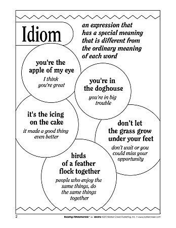 Barker Creek Grammar Activity Book Idioms Grades 1 To College - Office ...