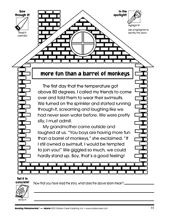Barker Creek Grammar Activity Book Idioms Grades 1 To College - Office ...