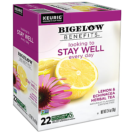 Bigelow Stay Well Herbal Tea Keurig Single Serve K Cup Pods 22 Pods Per ...