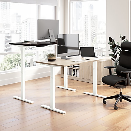 Bush Business Furniture Move 60 Series 72 W Height Adjustable L Shaped ...