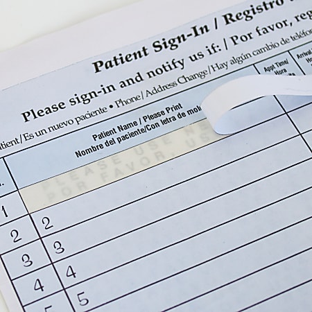 HIPAA Compliant Bilingual PatientVisitor Privacy 2 Part Sign In Sheets ...