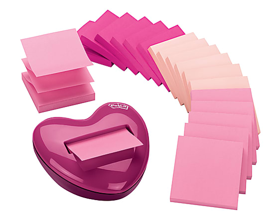 Post it Super Sticky Pop up Notes Heart Dispenser Value Pack - Office Depot