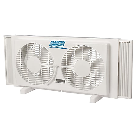 Seasons Comfort 2 Speed Reversible Twin Window Fan 13 H x 4 1516 W x 22 ...