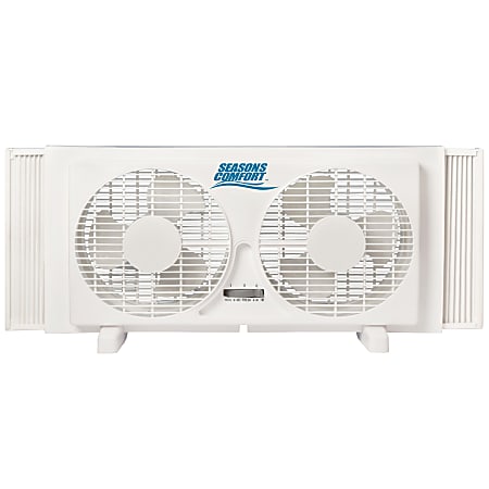 Seasons Comfort 2 Speed Reversible Twin Window Fan 13 H x 4 1516 W x 22 ...