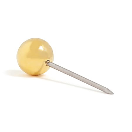 U Brands Map Push Pins Gold Set Of 100 Pins - Office Depot