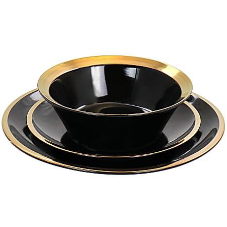 Gibson Home Premier Gold Dinnerware Set Assorted Colors - Office Depot