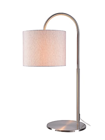 Kenroy Home Gloria Table Lamp 26 H Brown ShadeBrushed Steel Base ...