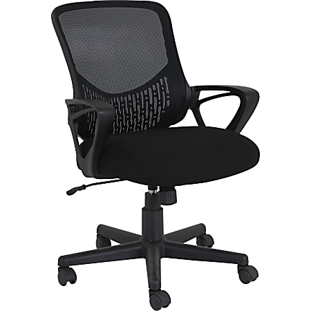 Lorell NuSparc Mid backMeshFabric Task Chair Black - Office Depot