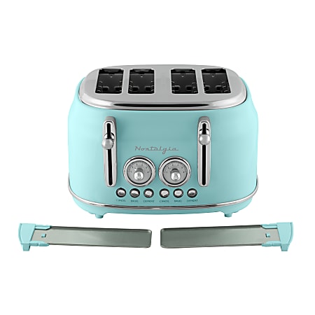 Nostalgia CLTOS4AQ Classic Retro 4 Slice Toaster 7 58 H x 11 916 W x 12 ...