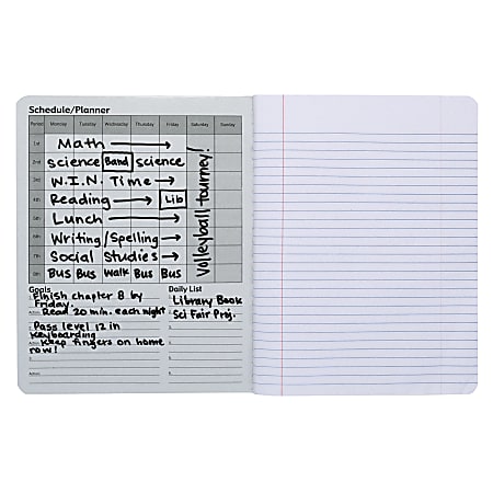 Pacon Composition Book 932 Ruling With 9 34 x 7 12 Red Margin Black ...