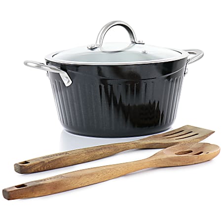 Kenmore Logan 10 Piece Aluminum Nonstick Cookware Set With Wood ...