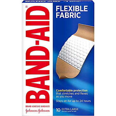 Band Aid Brand Flexible Fabric Extra Large Bandages Box Of 10 - Office ...