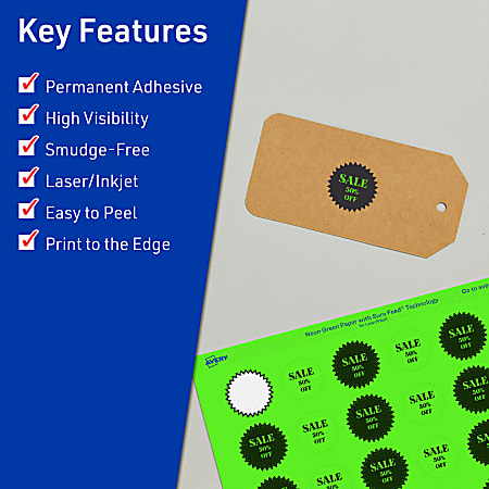 Avery Print To The Edge Labels With Sure Feed Technology 94606 NGP40 ...