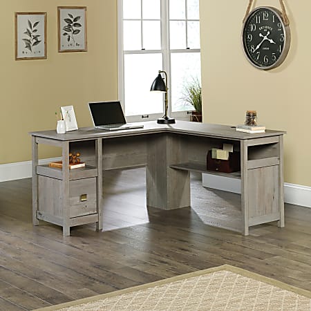 Sauder Cannery Bridge 59 W L Shaped Computer Desk Mystic Oak - Office Depot