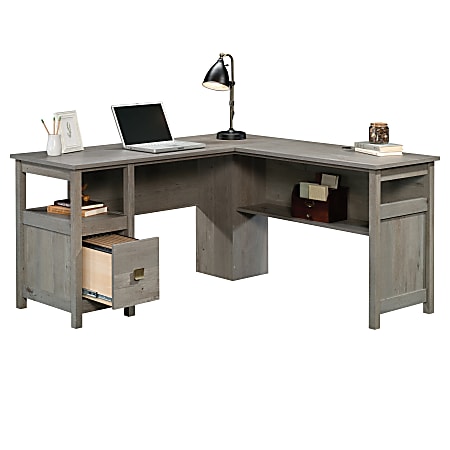 Sauder Cannery Bridge 59 W L Shaped Computer Desk Mystic Oak - Office Depot